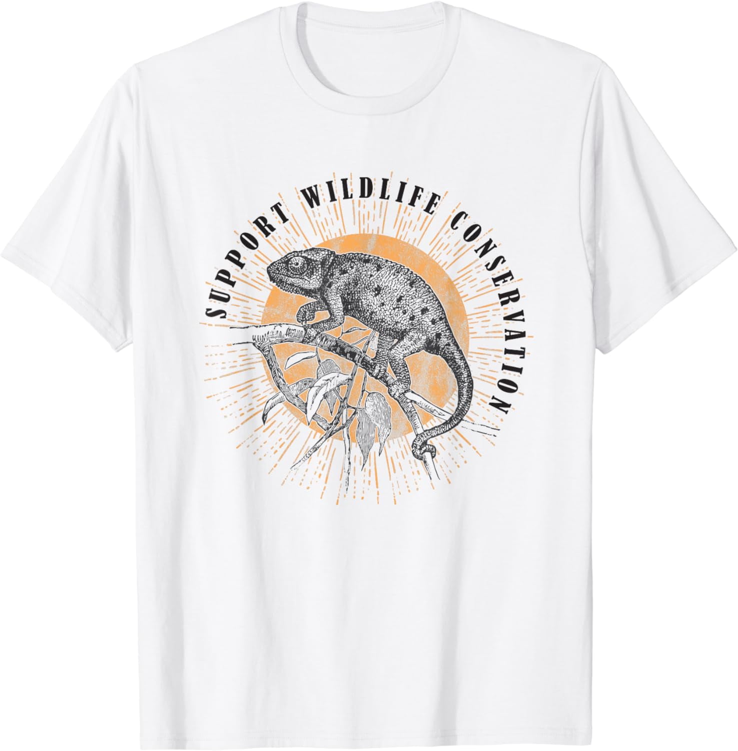 Chameleon Wildlife Conservation Animal Reptile Lover Gift T-Shirt ...