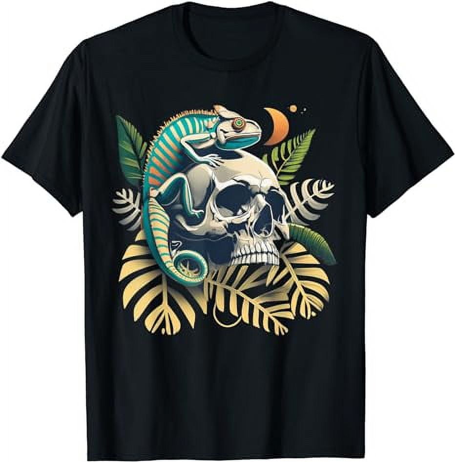 Chameleon on Skeleton, Cool Drawing, Ink Art T-Shirt - Walmart.com