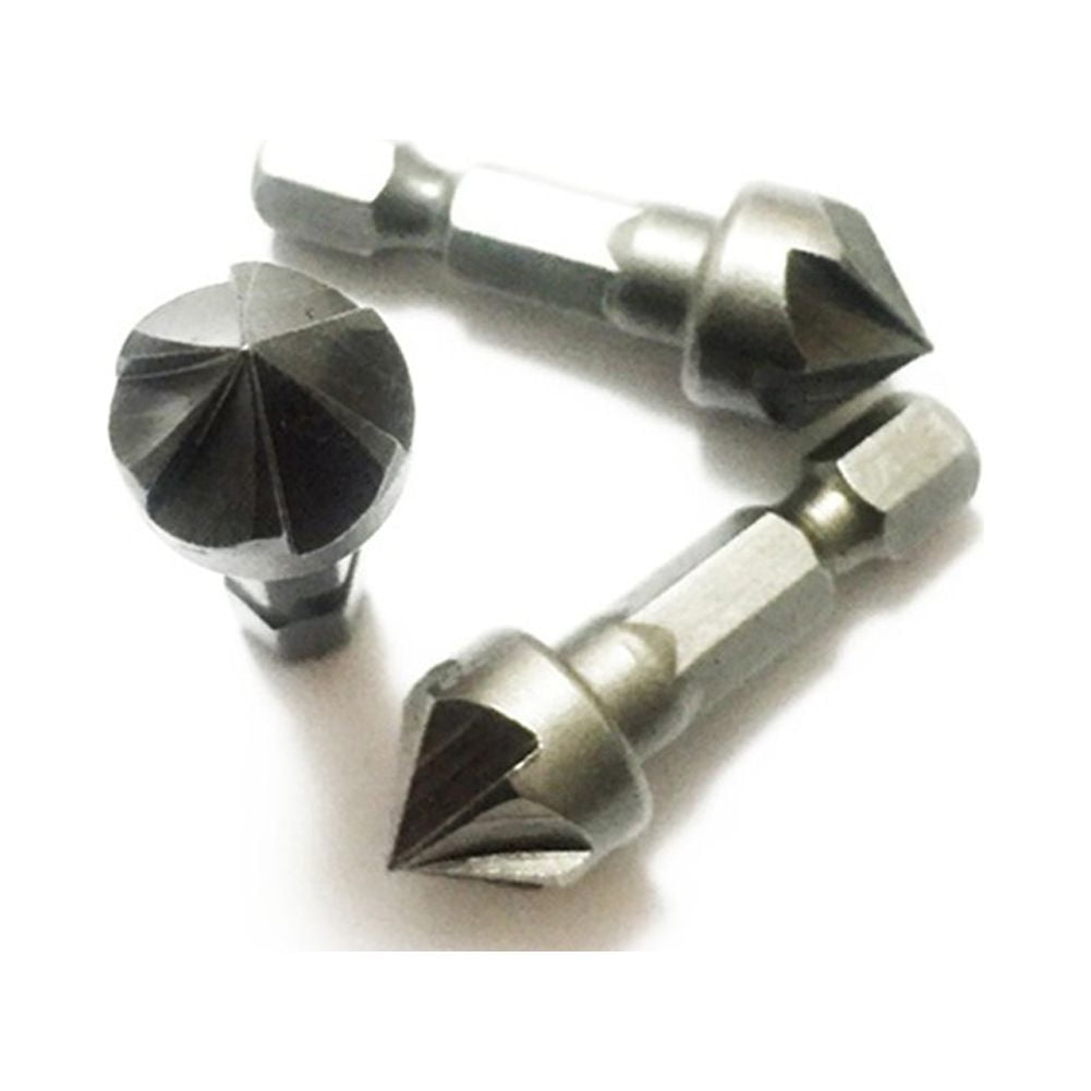 Chamfer Drill Bit Expertly Crafted Hcs Hex Handle 6 Flute Countersink ...