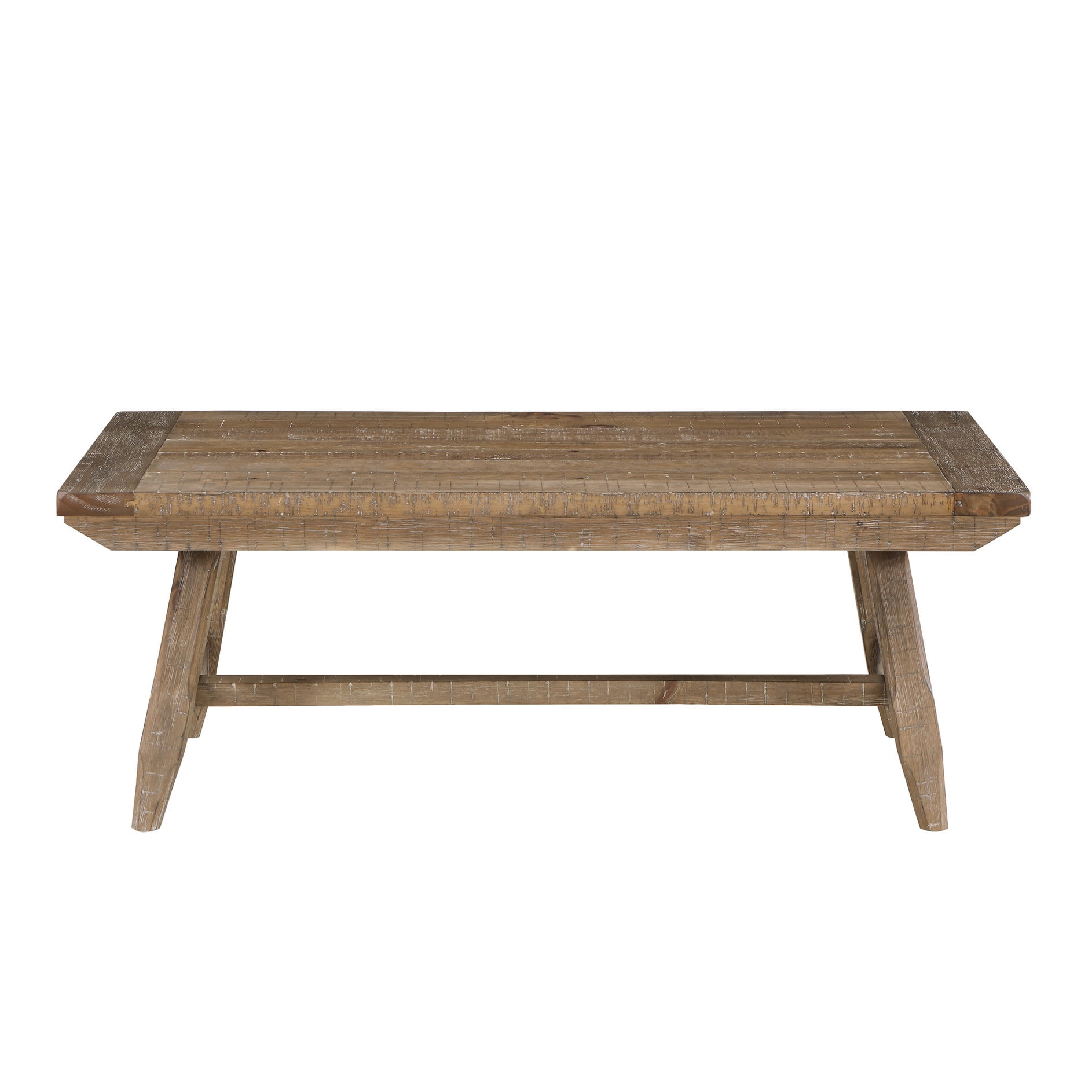 Chamfered Legs Coffee Table+Stretcher Support"-"Stable Display+Hold ...