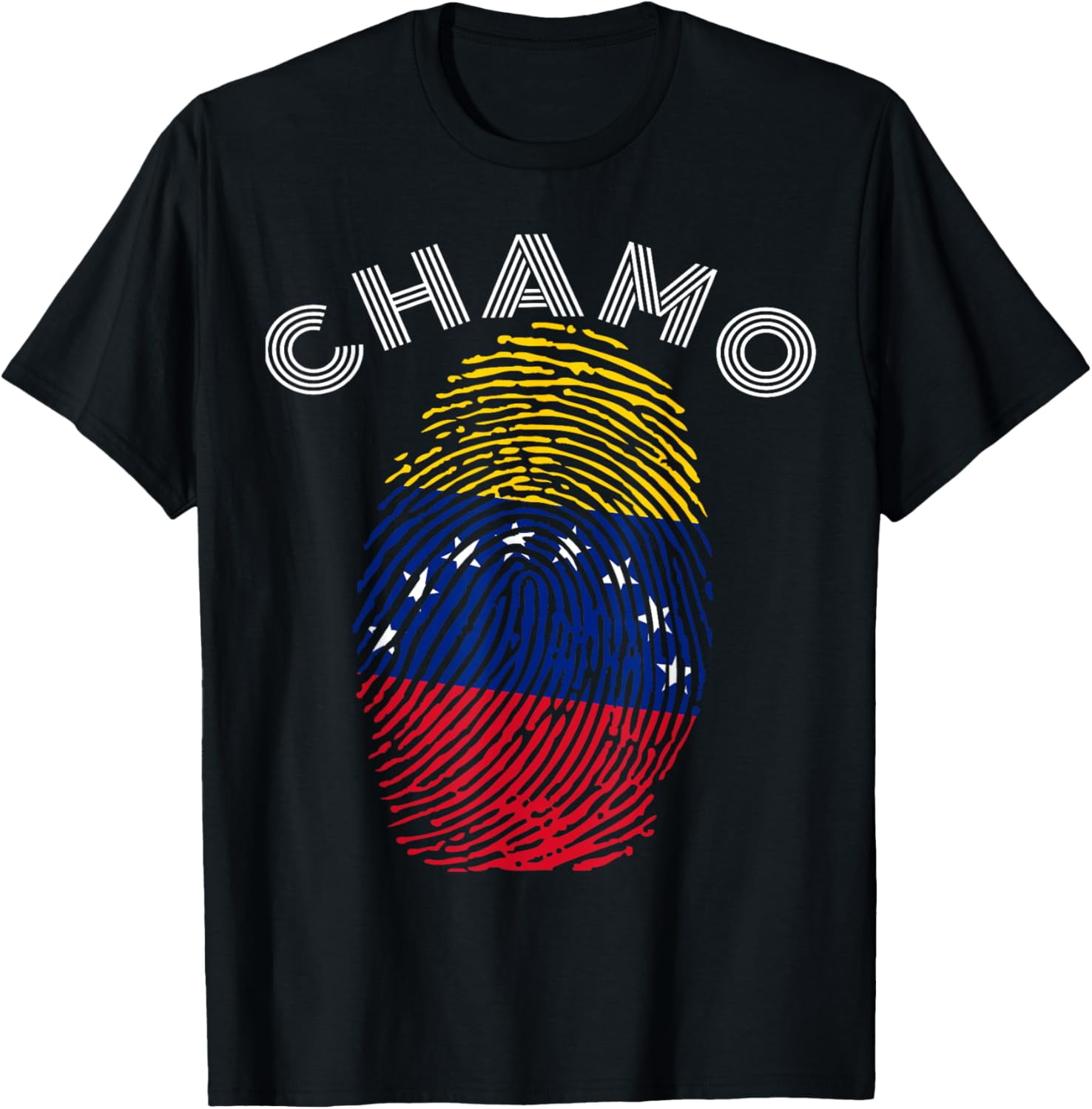 Chamo Bandera de Venezuela Flag Fingerprint Venezuelan Pride T-Shirt ...