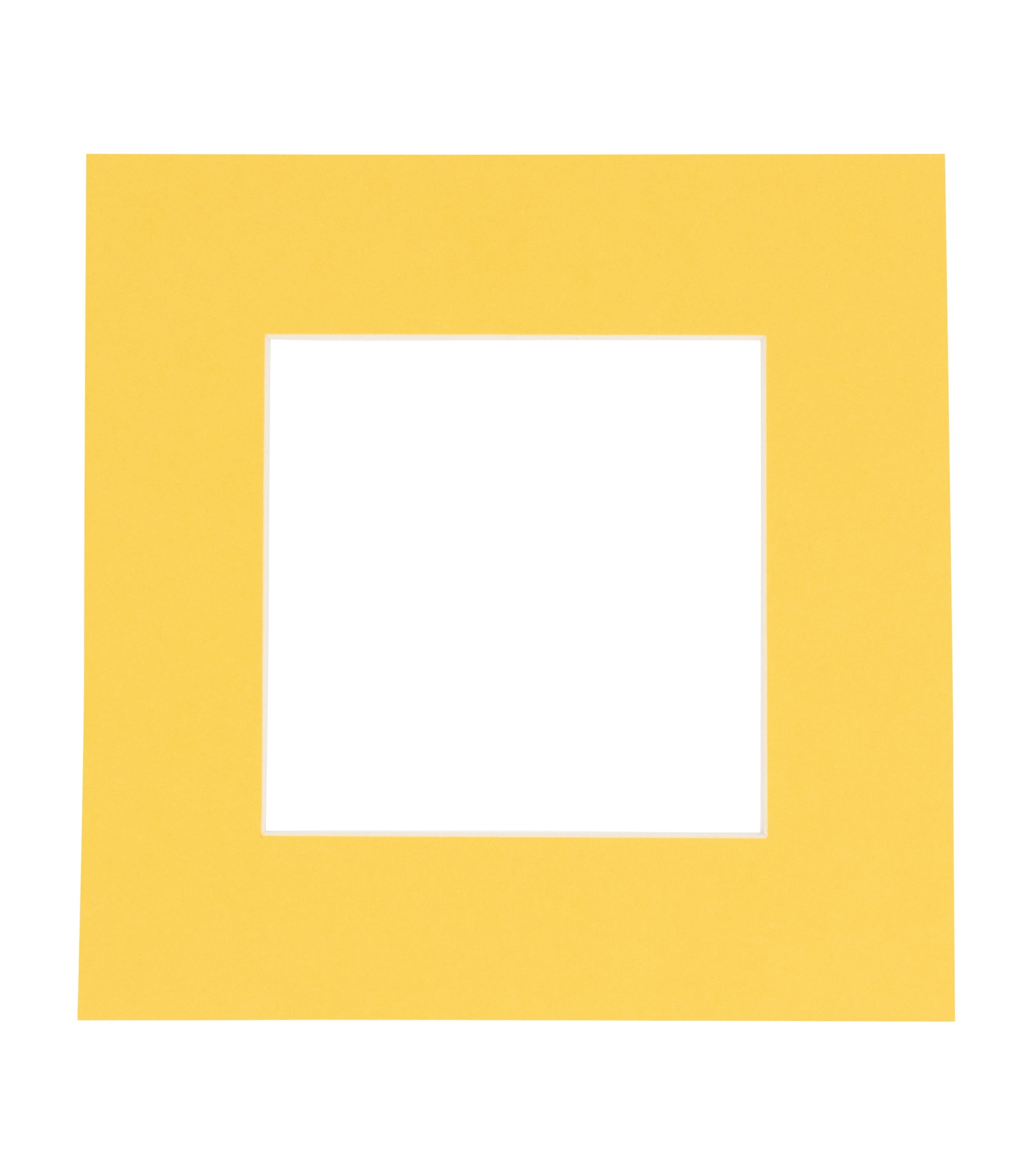 Chamois Acid Free 7x7 Square Picture Frame Mat with White Core Bevel ...