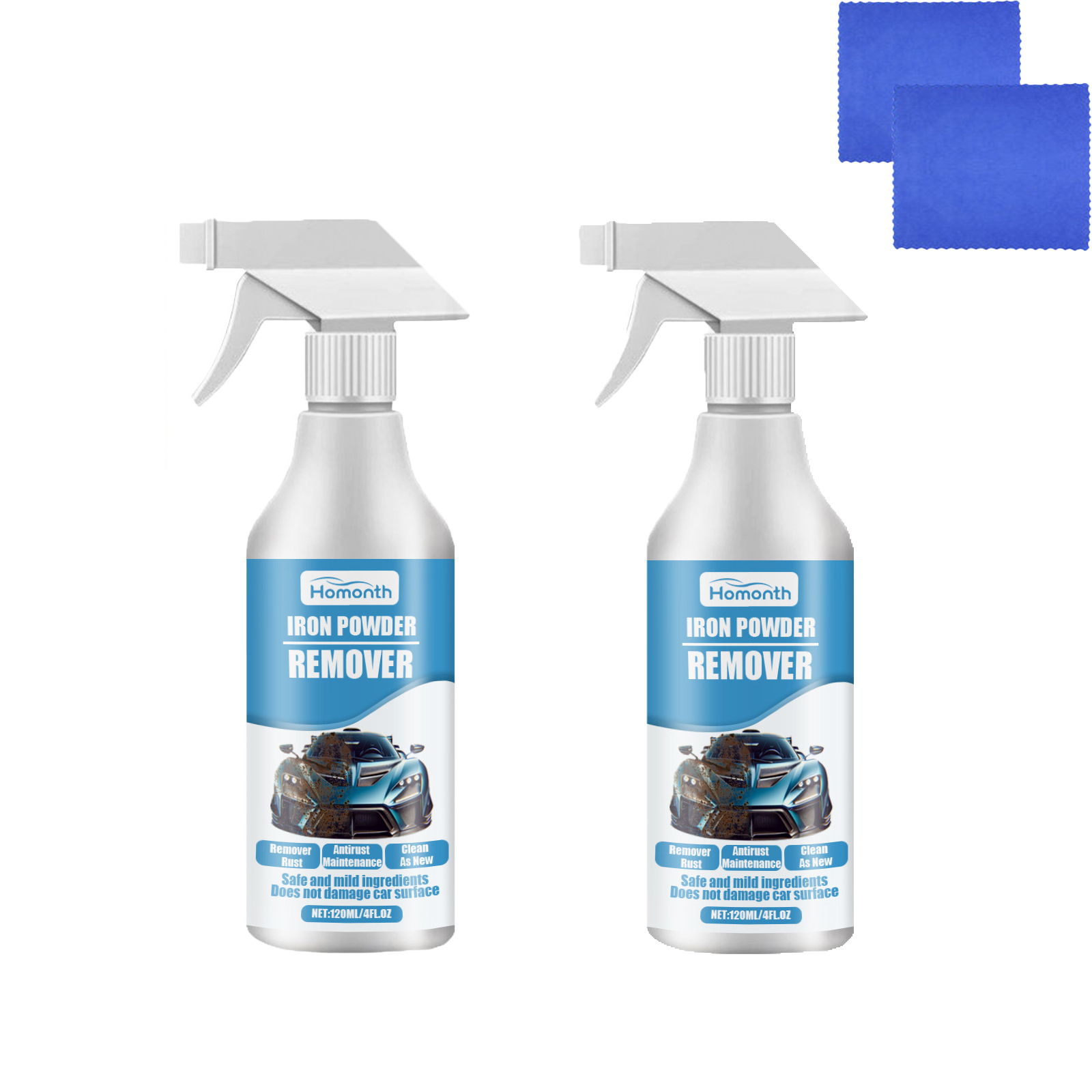Chamoist 2PC Car Rust Removal Spray,Iron Powder Remover,Multi Purpose ...