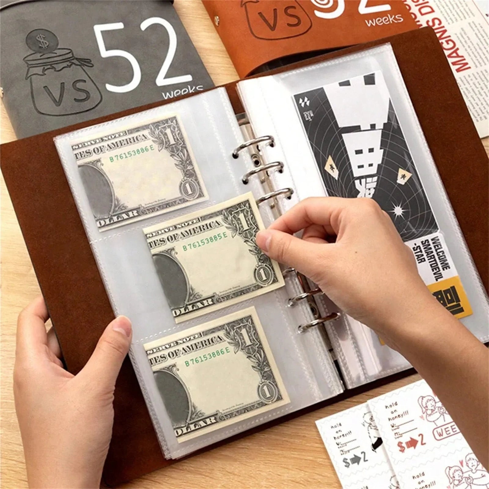Chamoist 52 Week Money Saving Challenge Binder with Cash Envelopes ...