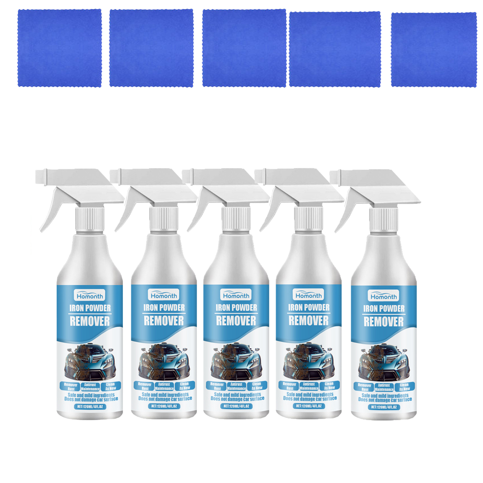 Chamoist 5PC Car Rust Removal Spray,Iron Powder Remover,Multi Purpose ...