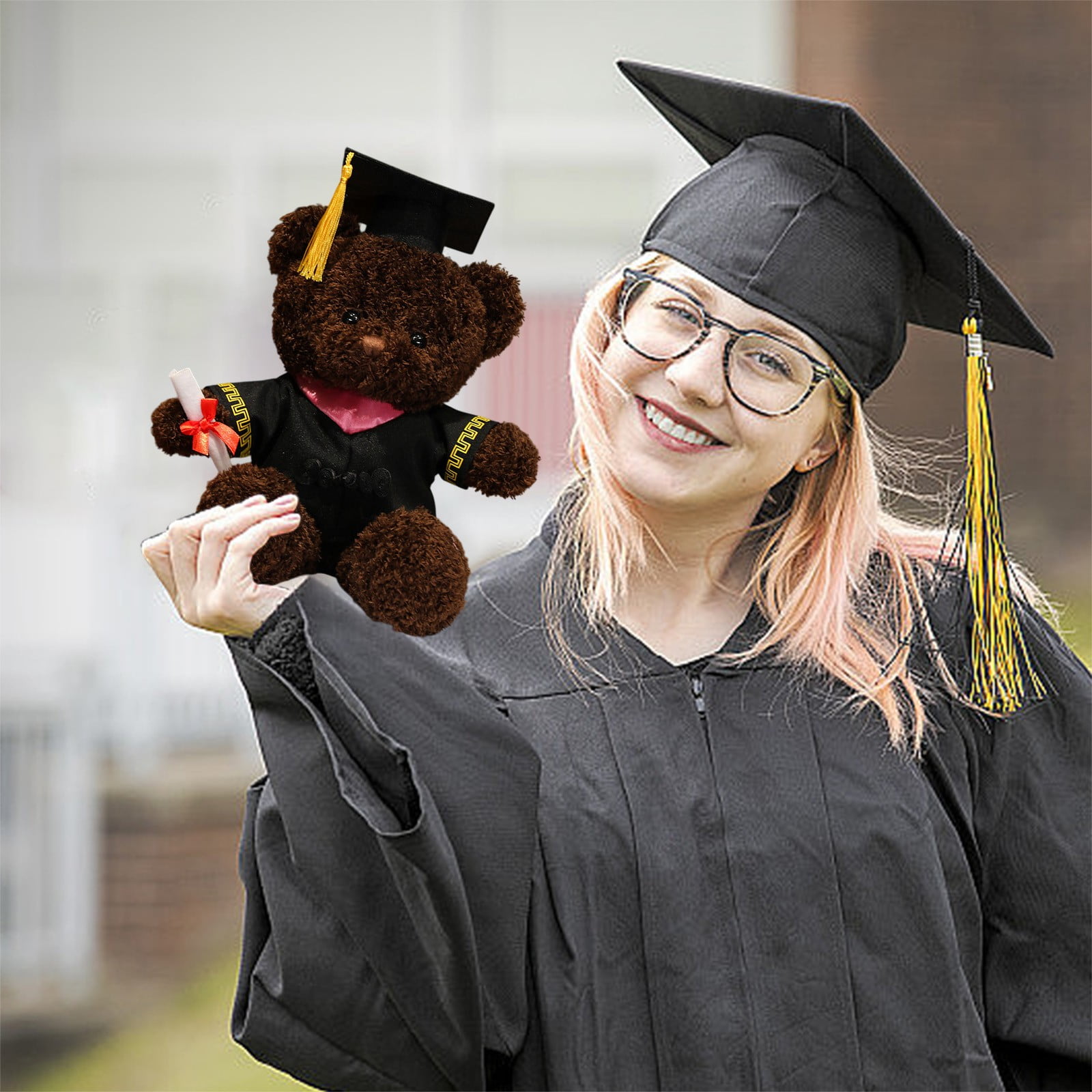 Chamoist Black Graduation Season Doctors Bear,Plush Bear Stuffed Animal ...