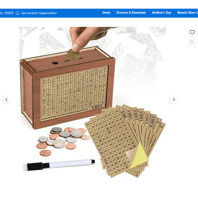 Chamoist Cash Vault Wooden Savings Box,Money Wood Savings Box Cant Open ...