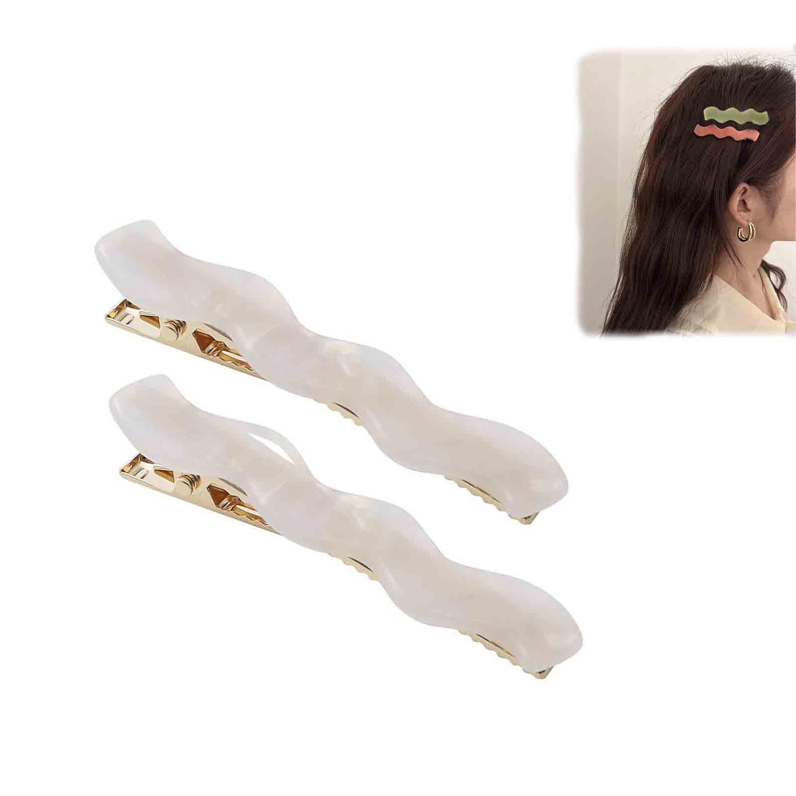 Chamoist Duckbill Hair Clips,Wave Pattern Side Bangs With A Clip, High ...