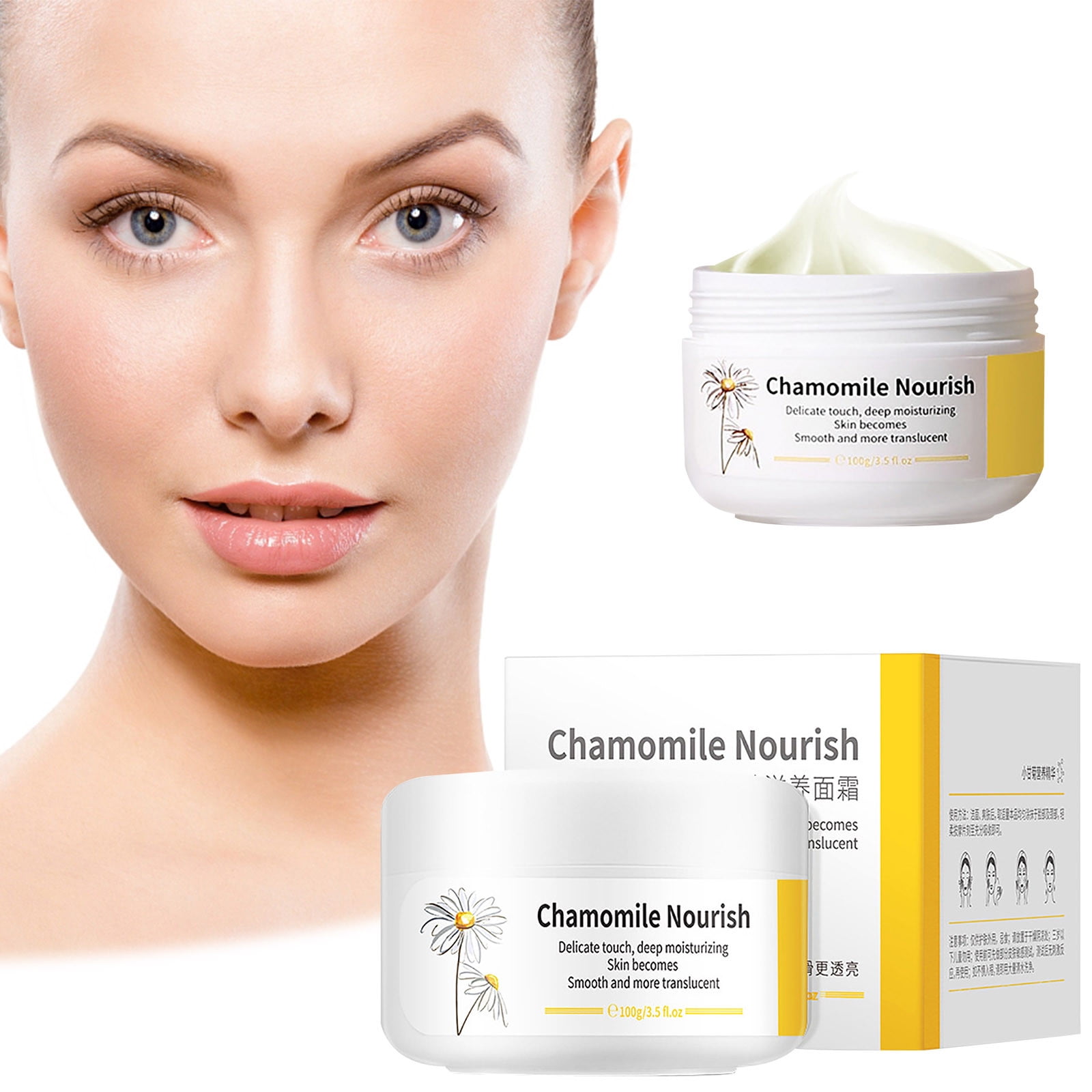 Chamoist Moisturizer Face Cream,Small Chamomile Nourishing Face Cream（100ml） - Walmart.com