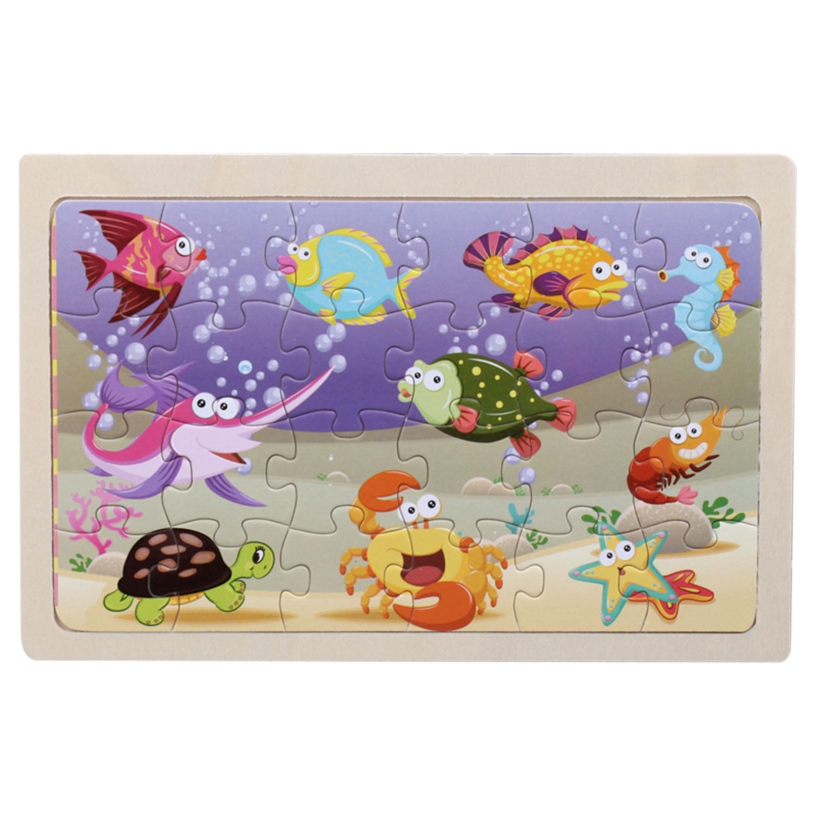 Chamoist Wooden Animals Puzzles,Animals Wood Jigsaw Puzzles,Educational ...