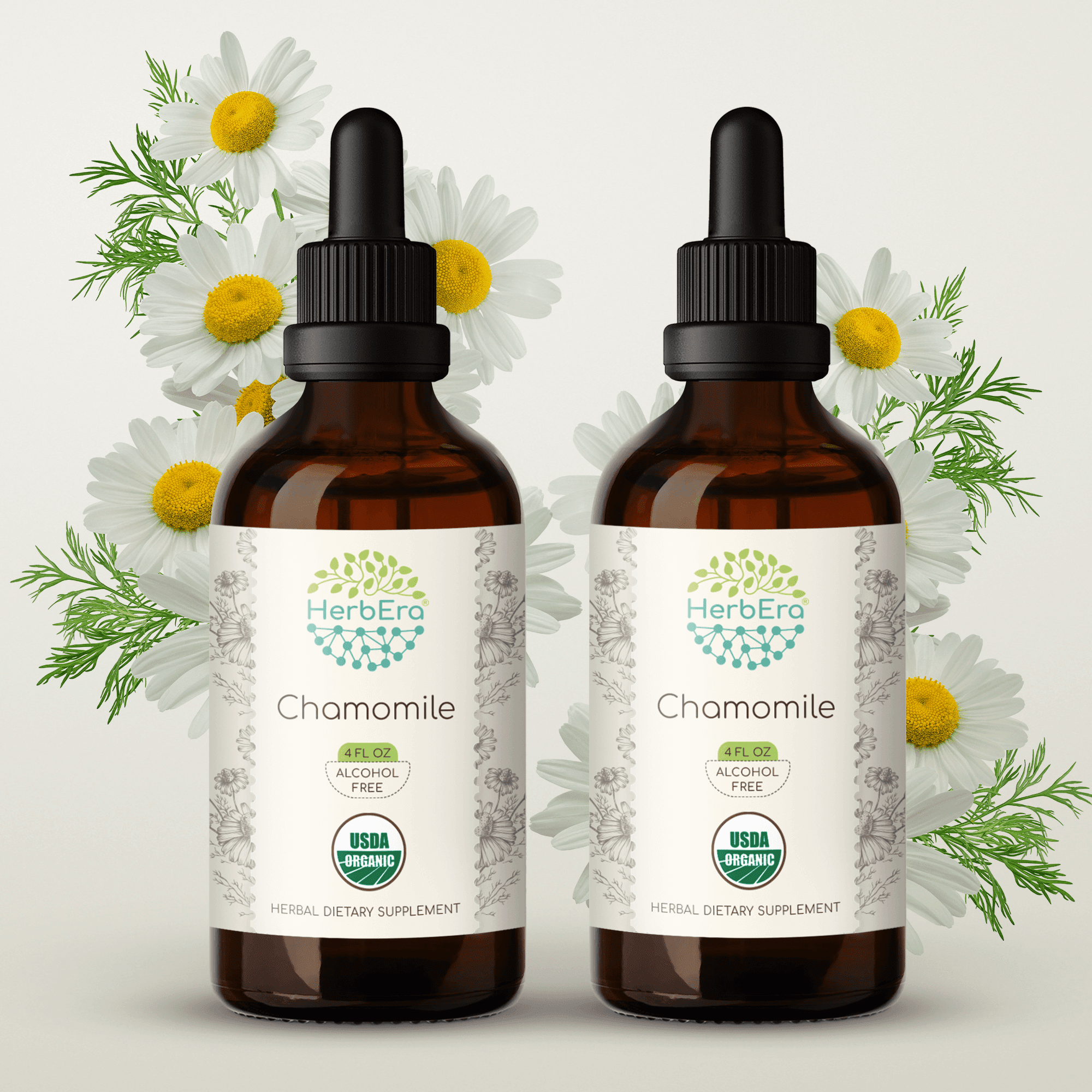 HerbEra Chamomile Tincture, Organic Herbal Dietary Supplement for ...