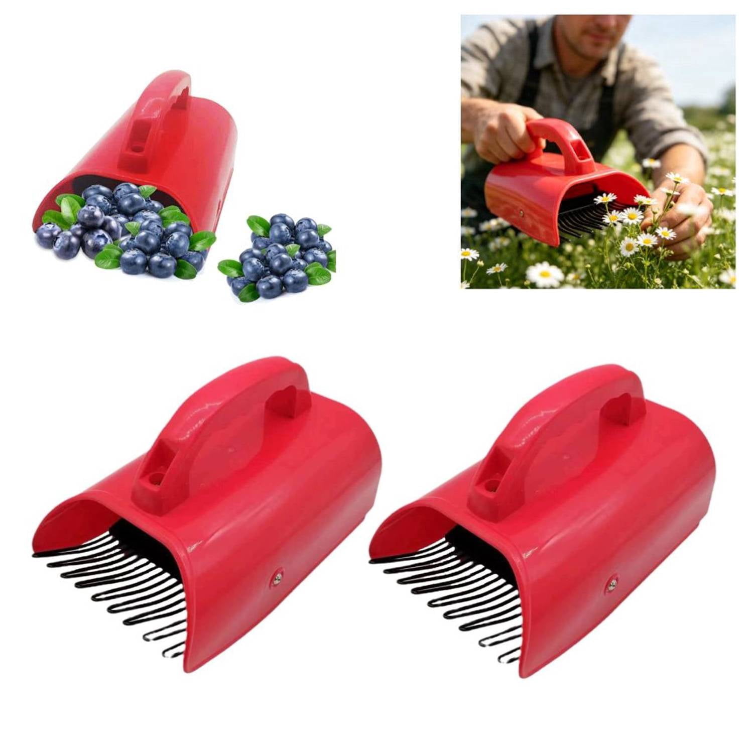 Chamomile Harvester with Stainless Steel Comb, Ergonomic Herb Picker ...
