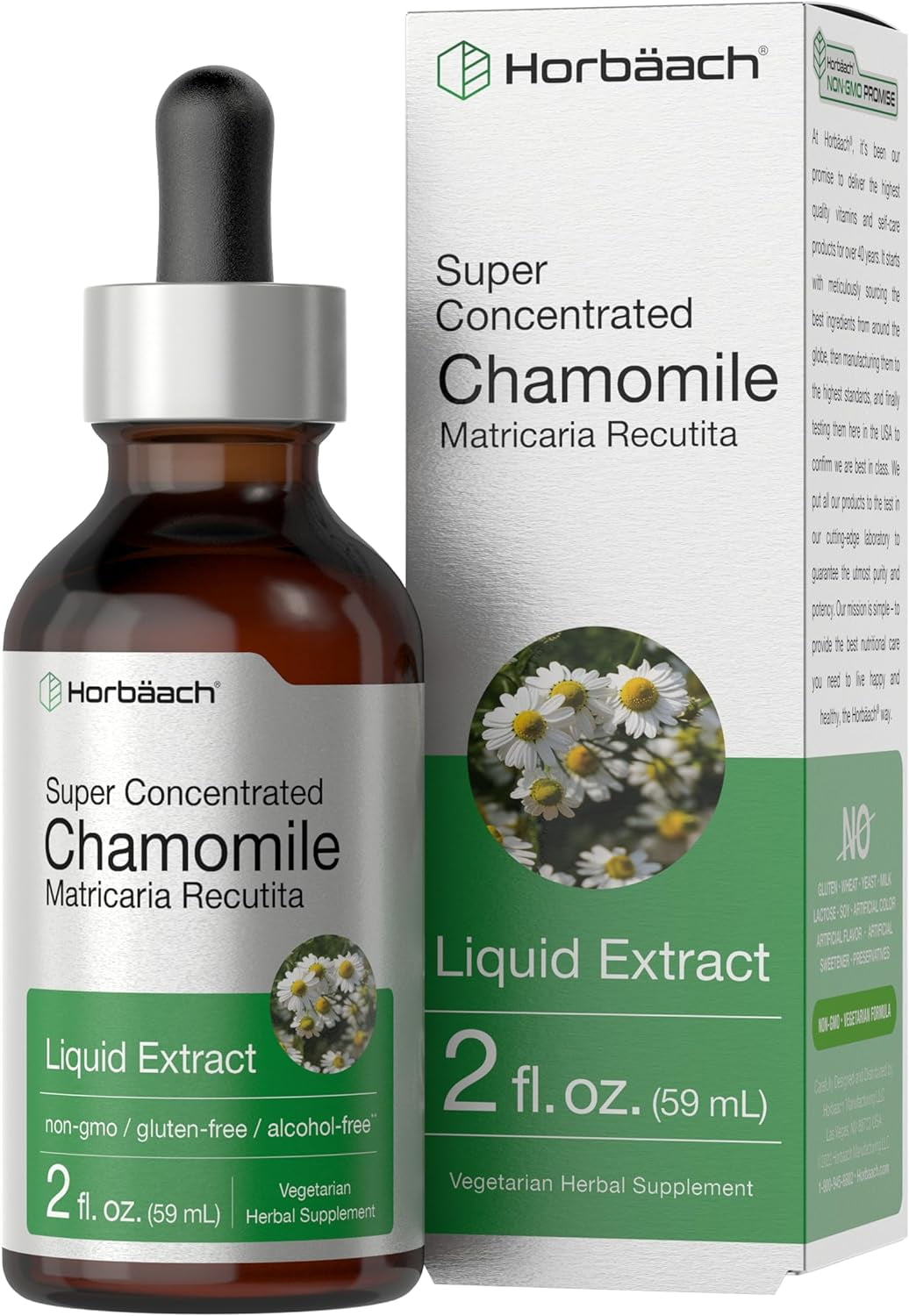 Horbaach Chamomile Liquid Extract Tincture Supplement | 2 oz ...