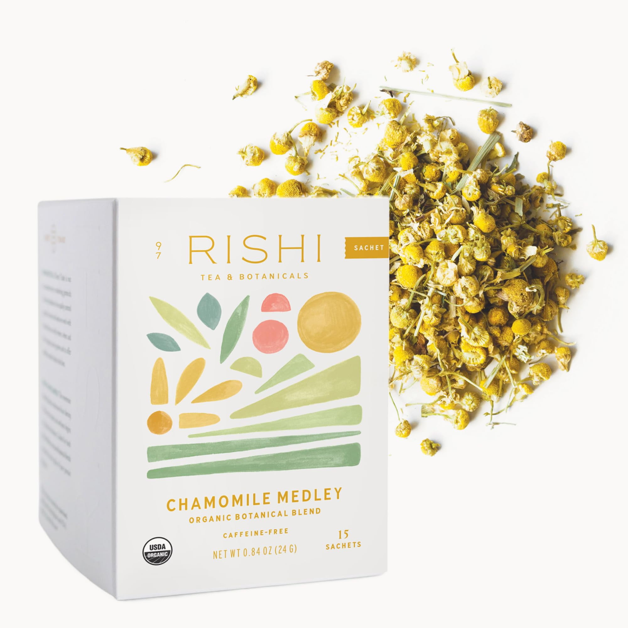 Chamomile Medley Herbal Tea - Organic, Caffeine Free Sachet Tea Bags ...