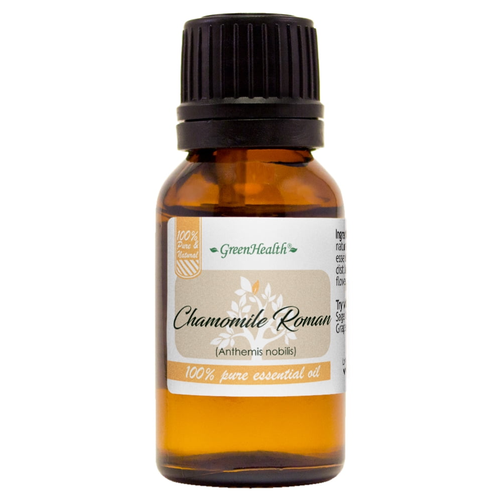 Chamomile (Roman) Essential Oil - 15 ml - Amber Glass Bottle w/ Euro ...