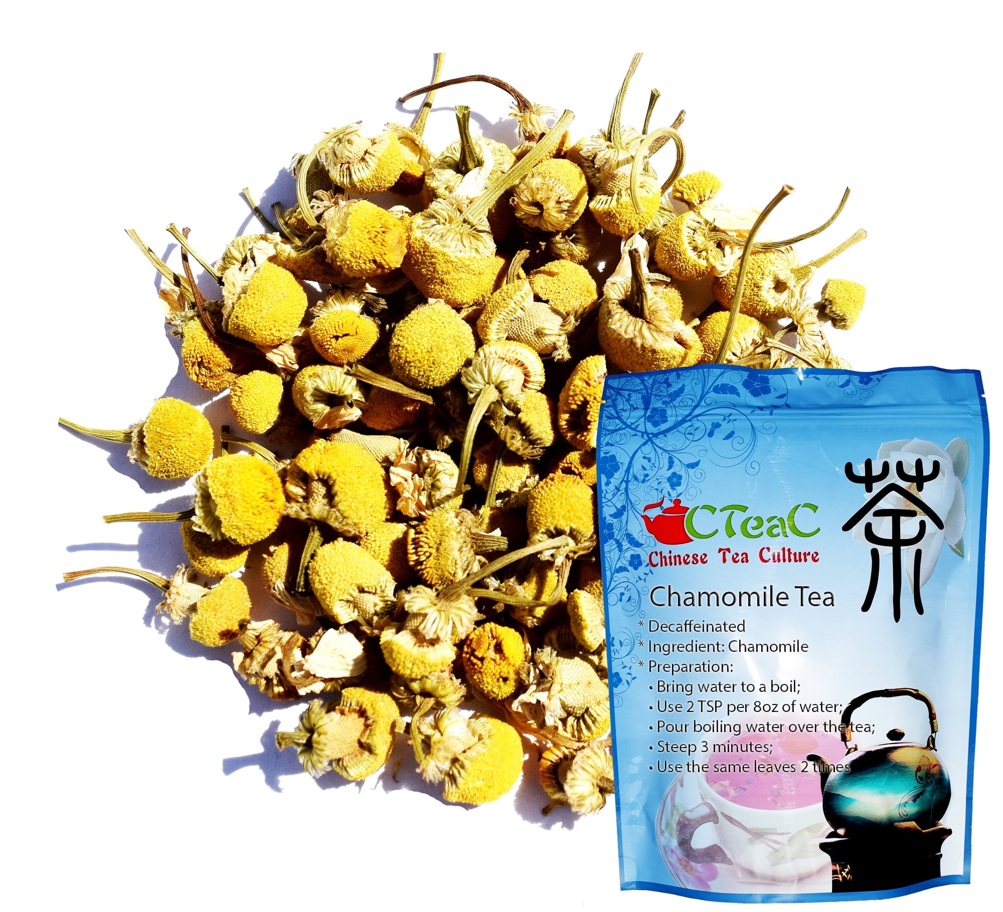 Chamomile Tea, decaffeinated, soothing tea, herbal loose leaf tea - 2oz ...