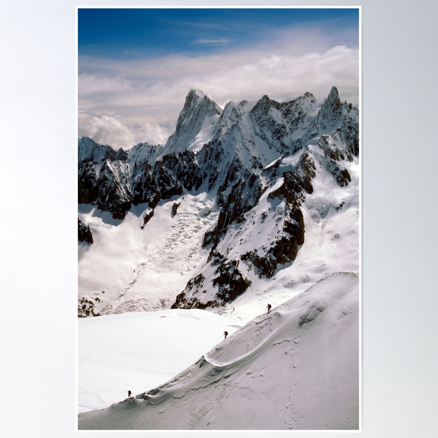 Chamonix Aiguille Du Midi Mont Blanc Massif France Poster Wall Art, Modern Wall Decor, 24x36 ...