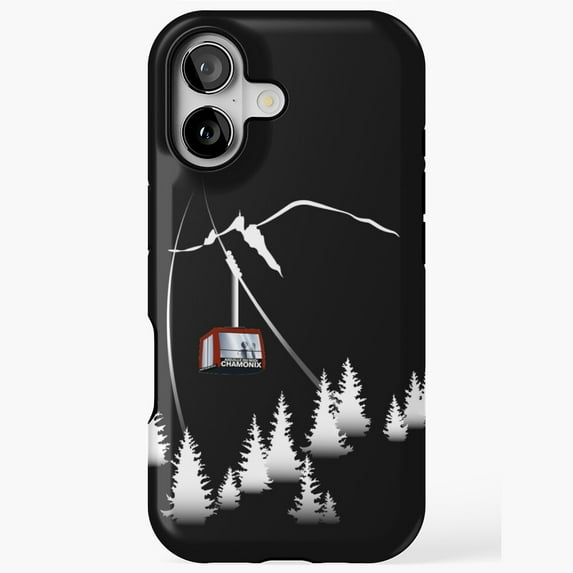 Chamonix Cable Car Aiguille du Midi Alpine Scene Phone Case 17 16 15 14 ...
