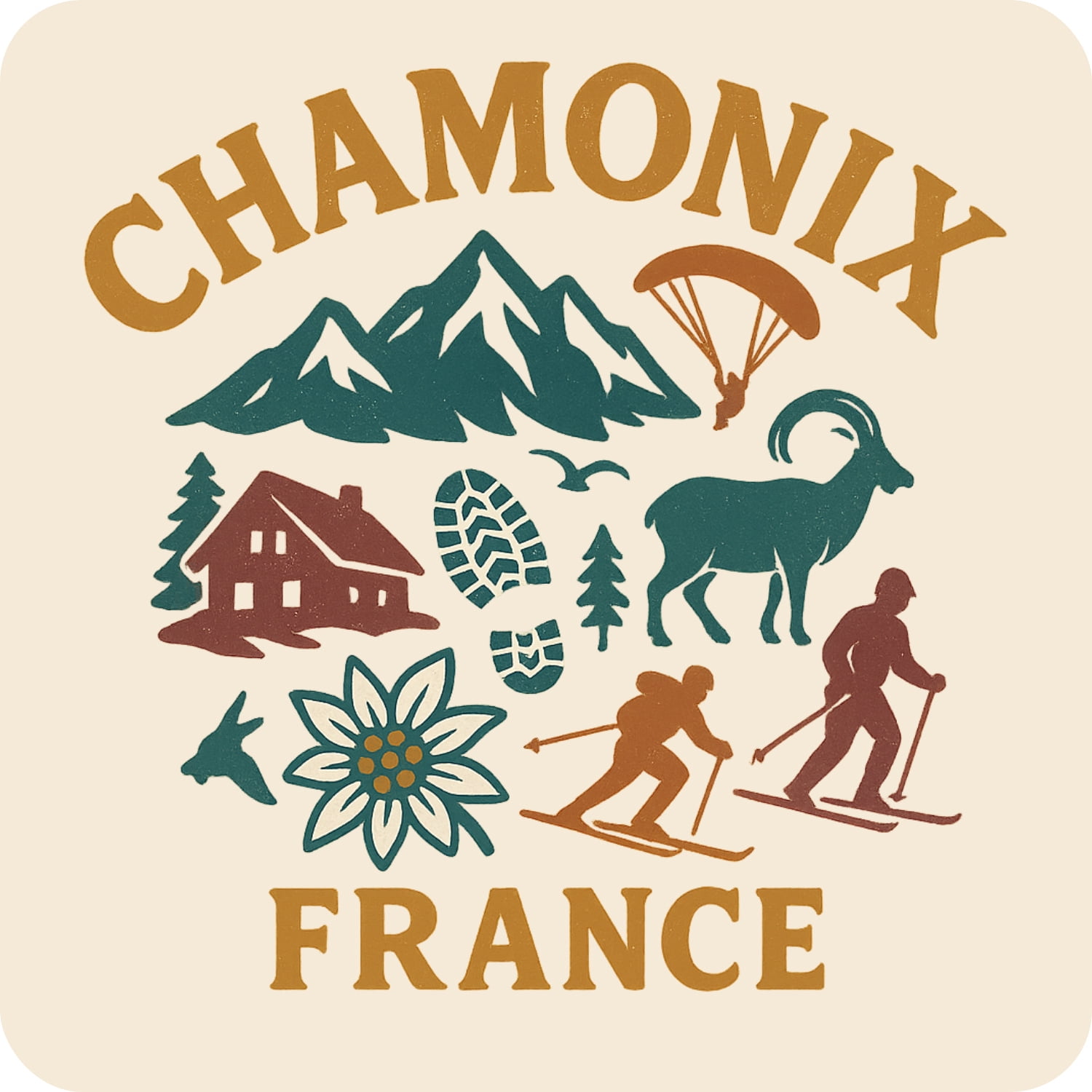 Chamonix France Keepsakes Souvenir Vinyl Sticker – Destination Travel ...