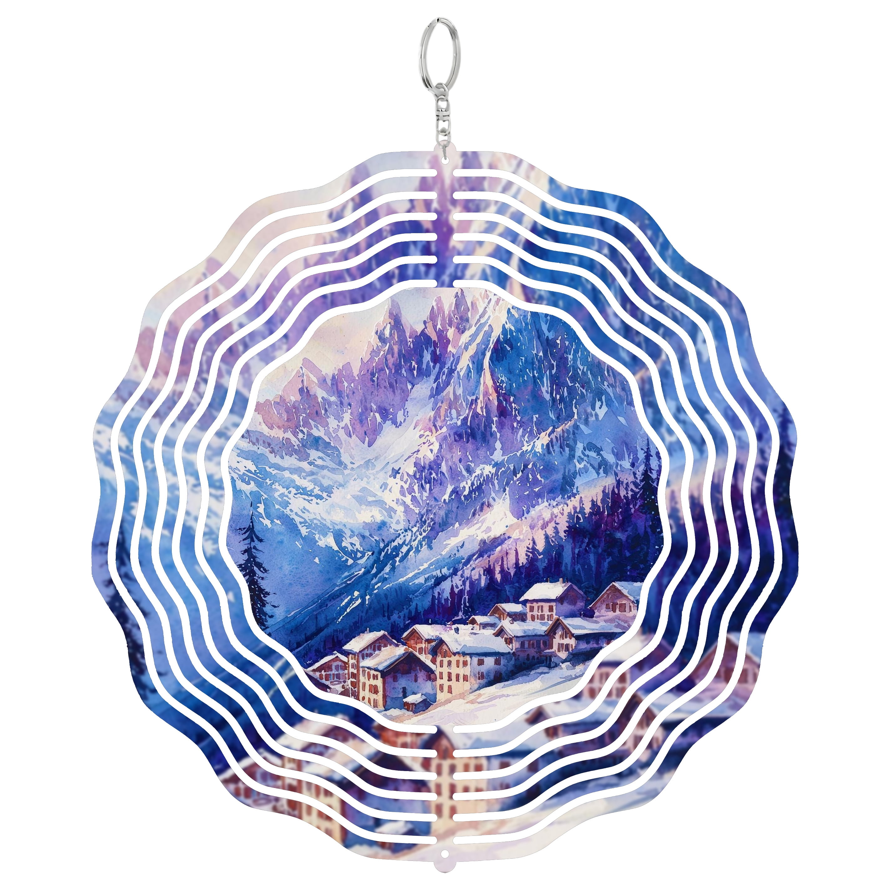 Chamonix France Mont Blanc 3D Wind Spinner Metal Laser Cut Hanging ...