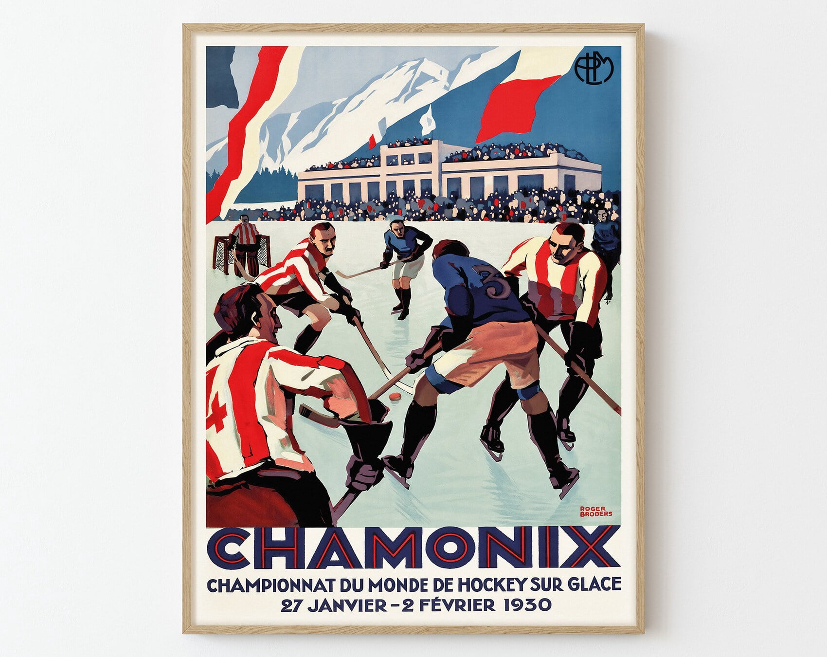 Chamonix Ice Hockey France Vintage Travel Poster Fine Art Print | Home ...