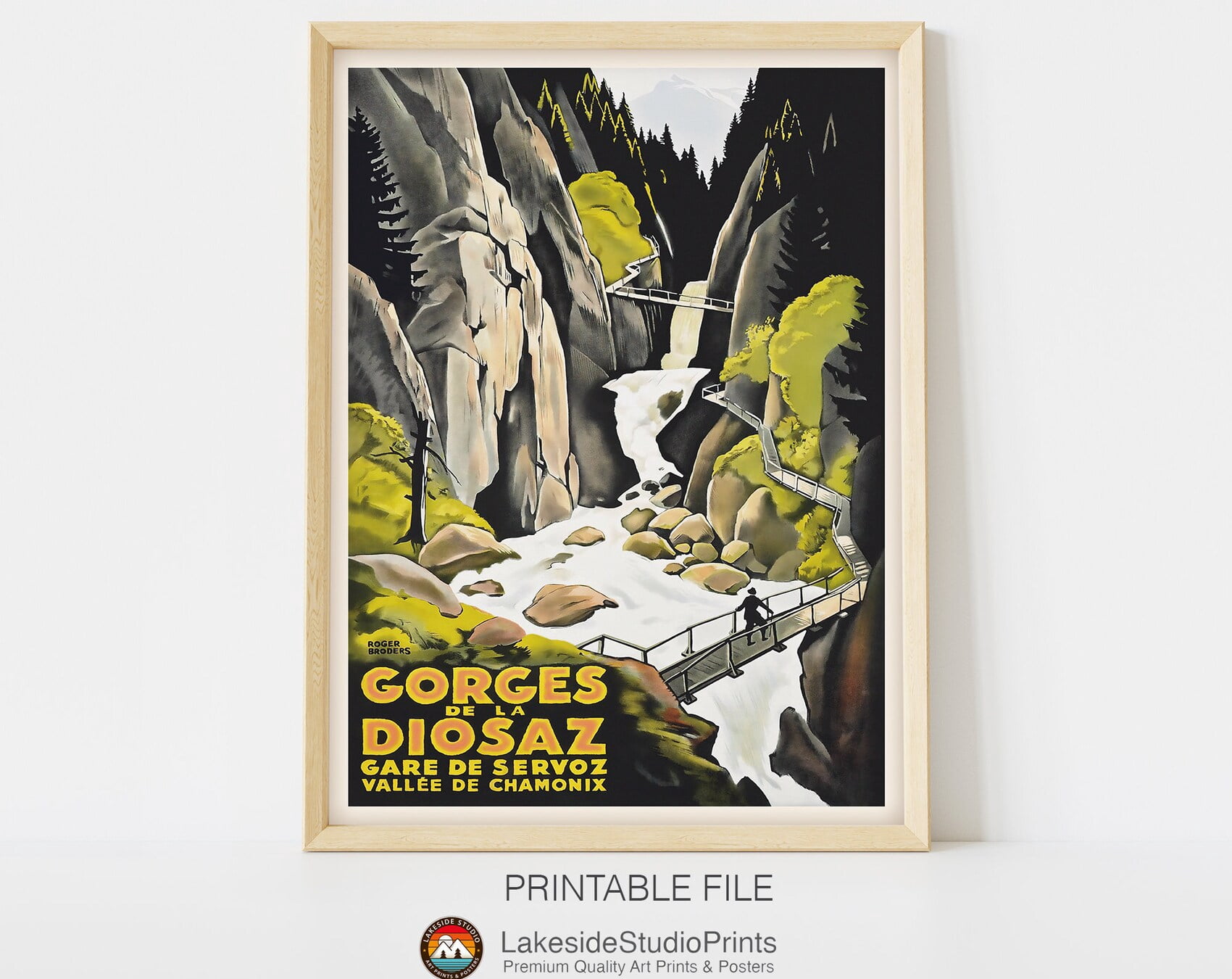 Chamonix Retro Wall Art Vintage Travel Poster Gallery Wall Home Decor ...