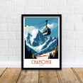 Chamonix Ski Travel Print Wall Art, Chamonix France Travel Poster ...