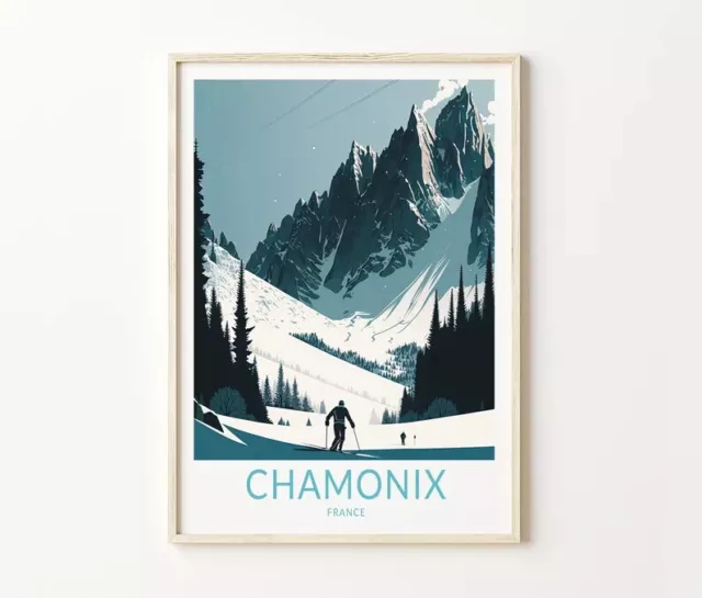 Chamonix Travel Print, France Chamonix Winter Poster Print, Chamonix ...