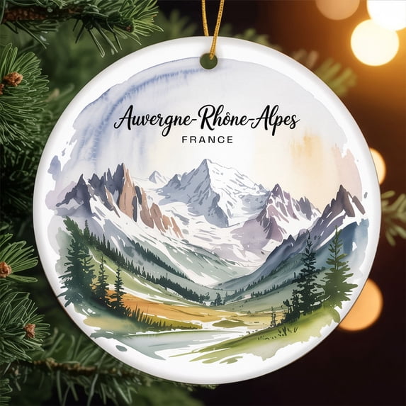 Chamonix Valley – Auvergne-Rhône-Alpes Ceramic Ornament, Christmas Tree ...