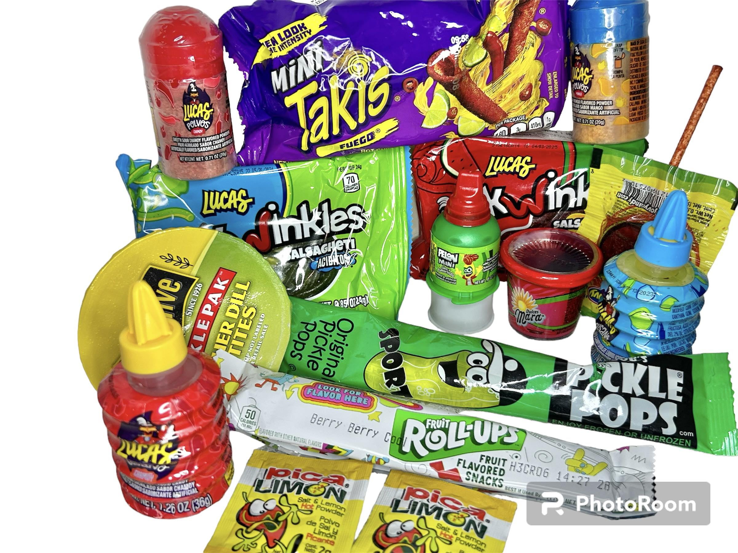 Luca-S Chamoy Pickle Kit, 7 Pieces Candy Fusion With Condiments and ...