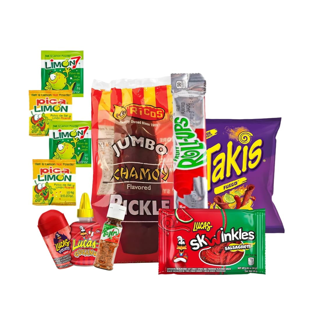 Chamoy Pickle Kit - Deluxe Chamoy Pickle Set with Ricos Pickle, Takis ...