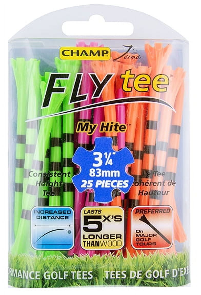 Champ Zarma FLYtee My Hite 3.25 inch, Citrus Mix with Black Stripes, 25 ...
