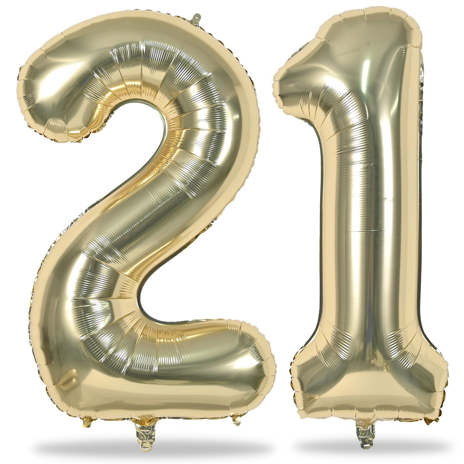 Champagne 21st Birthday Balloons for Her, MHD140In Foil Number 21 ...