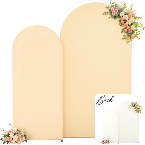 and Champagne Arch Backdrop Cover 7.2FT 6FT Wedding Arch Covers Set of ...