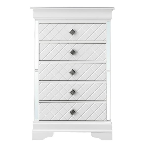 Champagne Bedroom Storage | "X" Embossed Design on Drawers | Wood ...