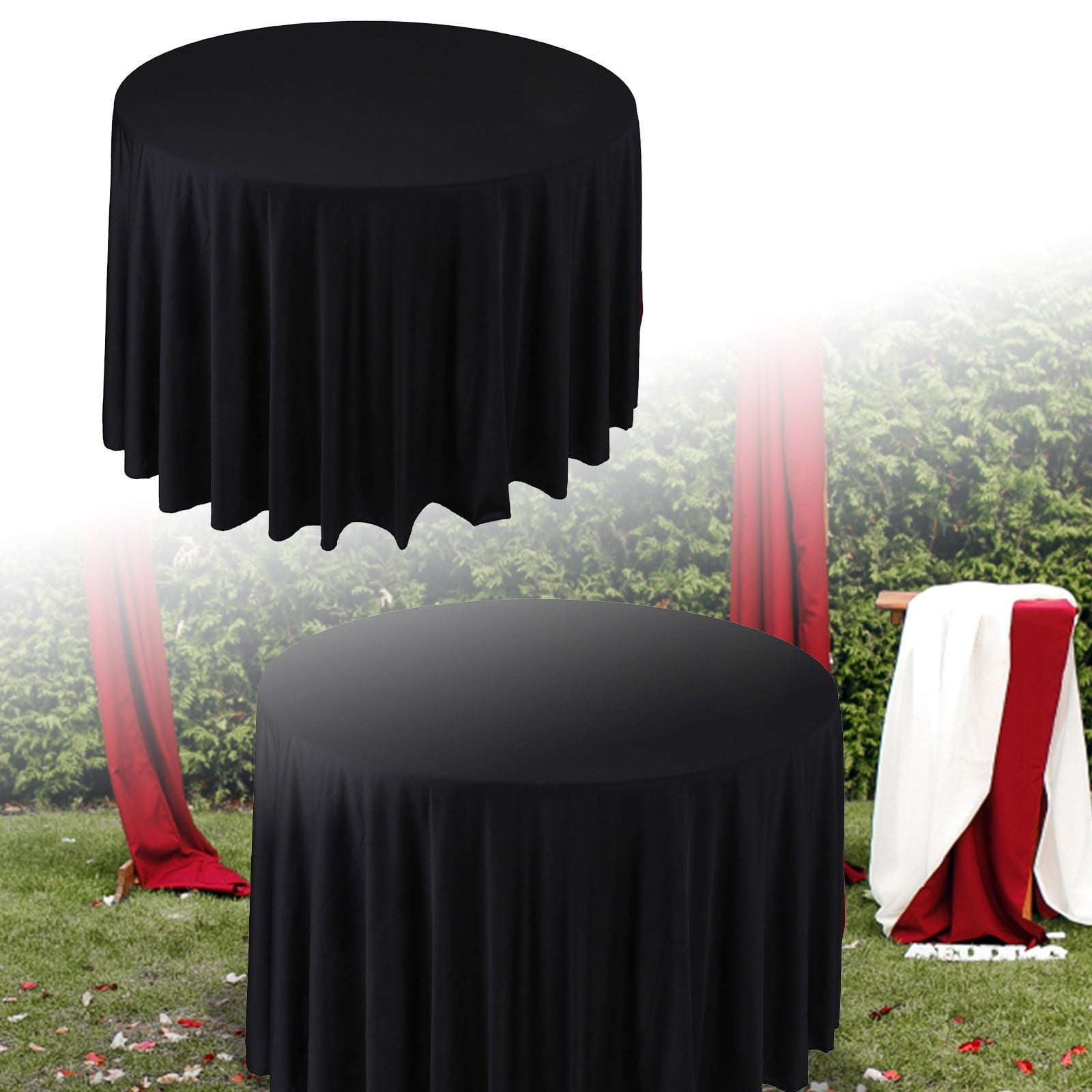 Champagne Black Yellow 80*110CM Elastic Cover Hotel Wedding High Bar ...