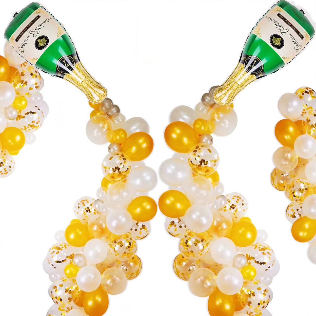 Champagne Bottle Balloon Garland Arch Kit, Happy New Years Decorations ...
