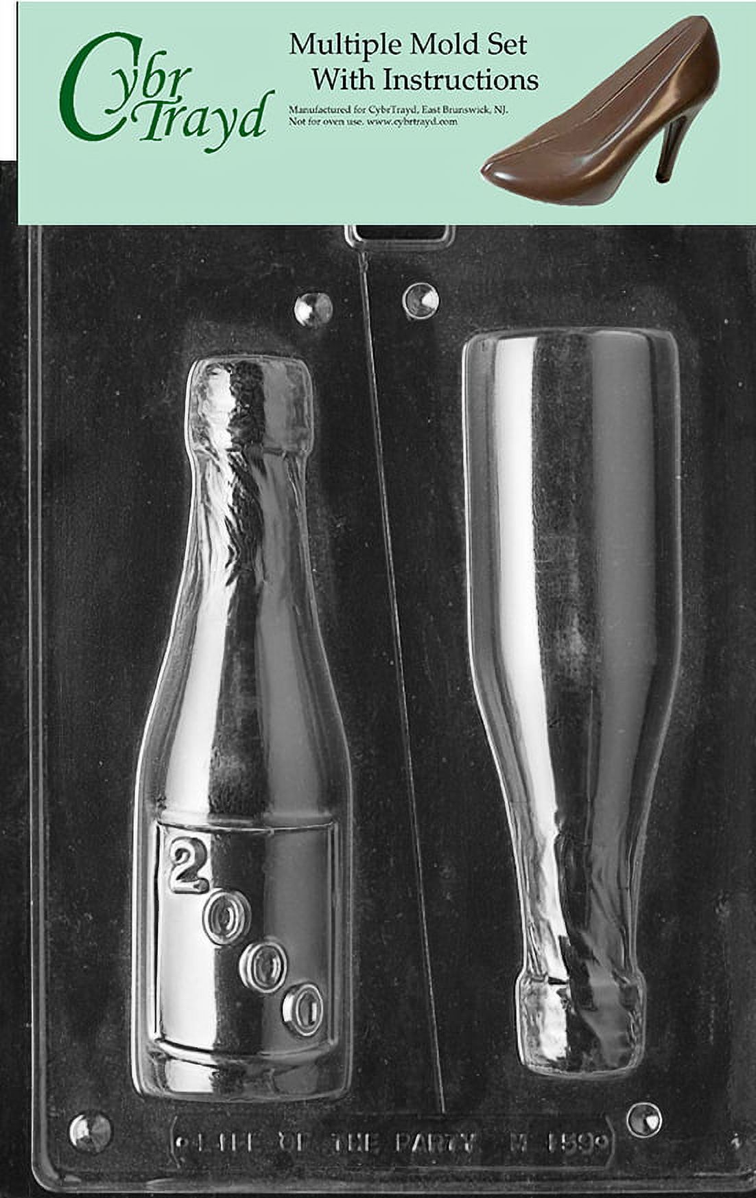 Champagne Bottle Chocolate Candy Mold with Exclusive Cybrtrayd ...
