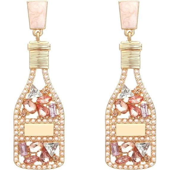 Champagne Bottle Earrings for Women Margarita Tequila Earrings Crystal ...
