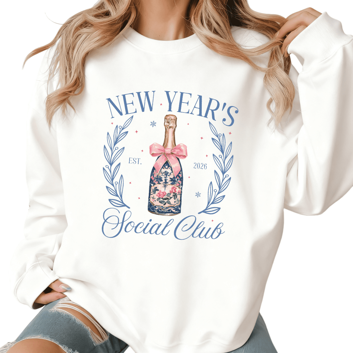 Champagne Bottle New Year Print Tshirt Graphic Tees White Shirts 2026 ...
