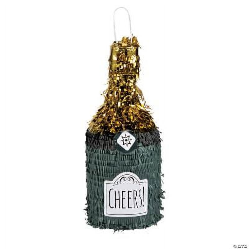 Cheers Champagne Bottle Pinata, Pink & Gold, 11in x 20in - Walmart.com