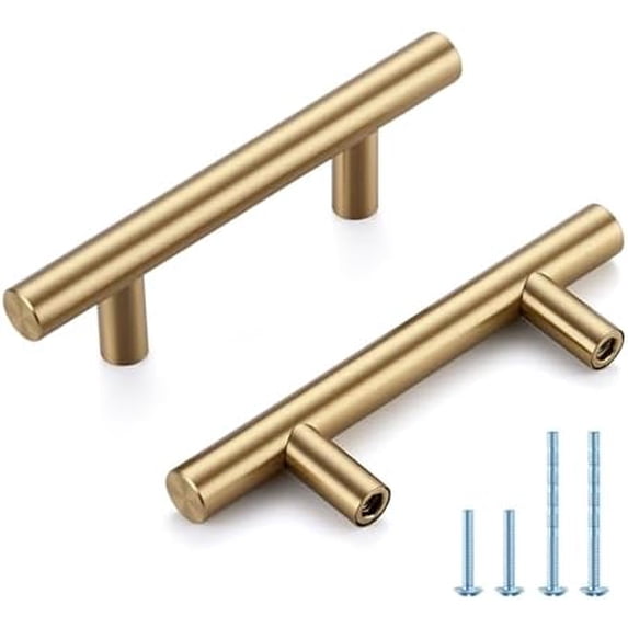 Champagne Bronze Cabinet Handles 2-1/2 Inch Hole Center Stainless Steel ...