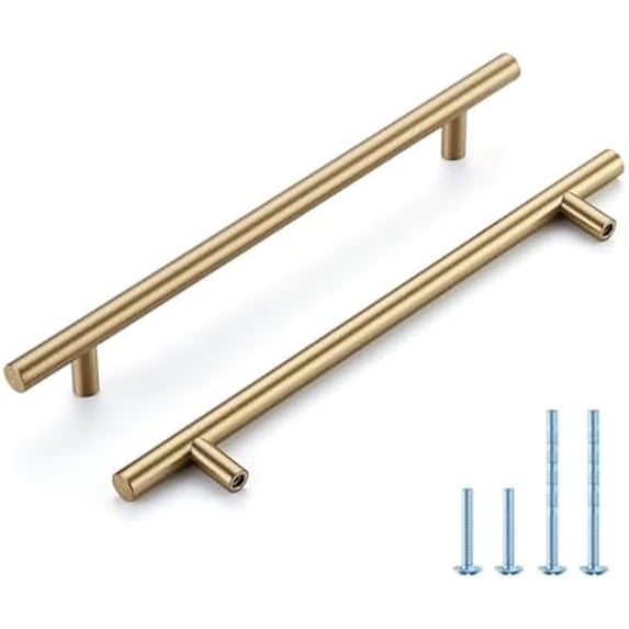 Champagne Bronze Cabinet Handles 7-1/2 Inch Hole Center Stainless Steel ...