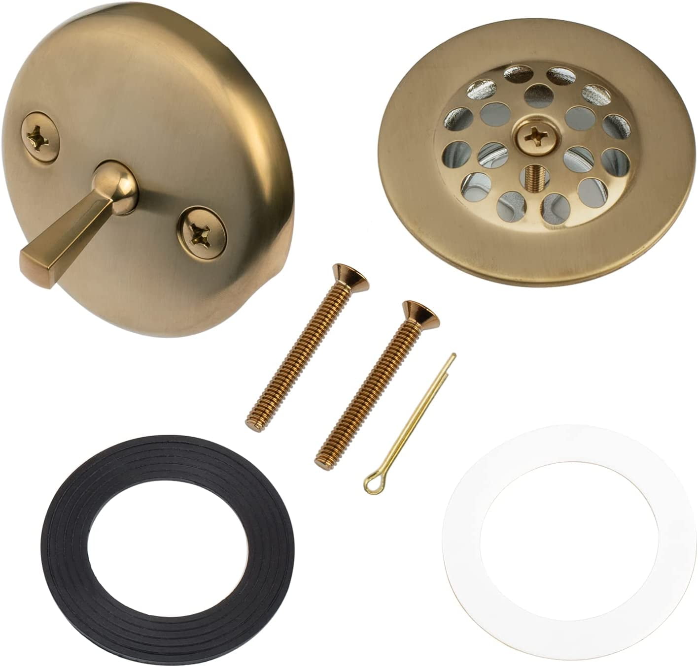 Champagne Bronze Trip Lever Tub Trim Kit Set with Trip Lever Overflow ...