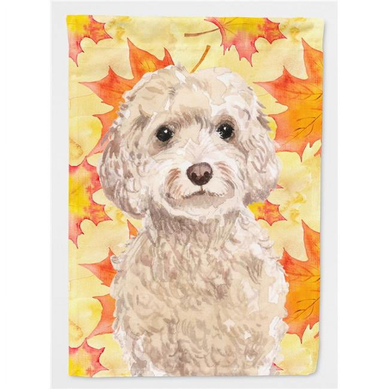 Champagne Cockapoo Fall Flag Garden Size - Walmart.com