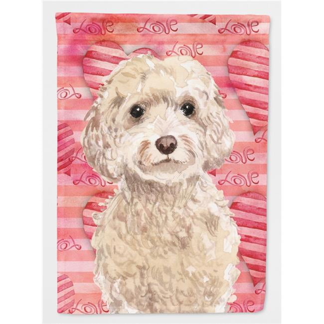 Champagne Cockapoo Love Flag Canvas House - Walmart.com