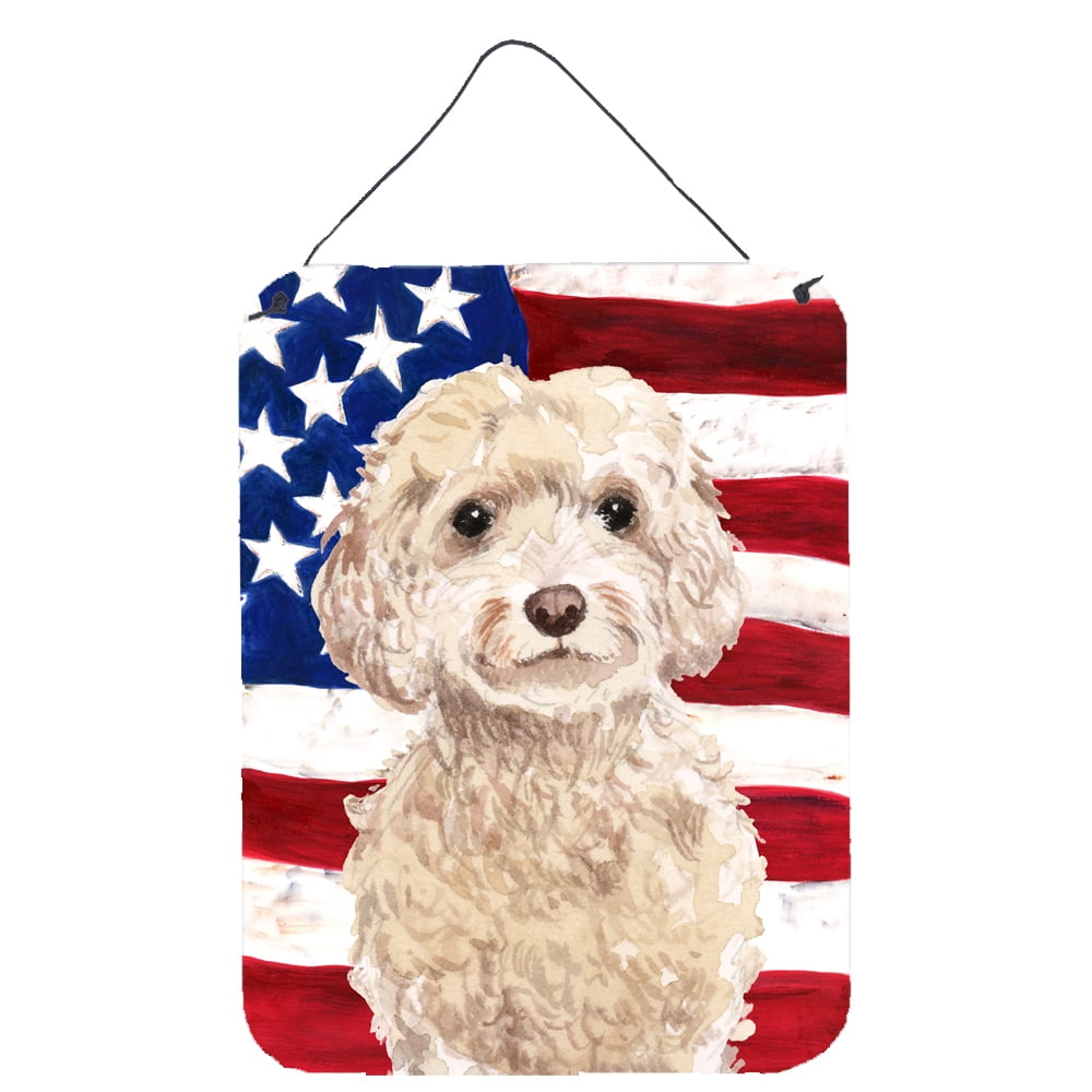 Champagne Cockapoo Patriotic Wall or Door Hanging Prints - Walmart.com