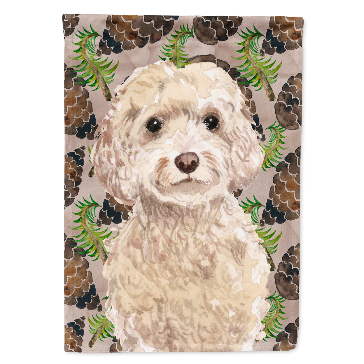 Champagne Cockapoo Pine Cones House Flag - Walmart.com