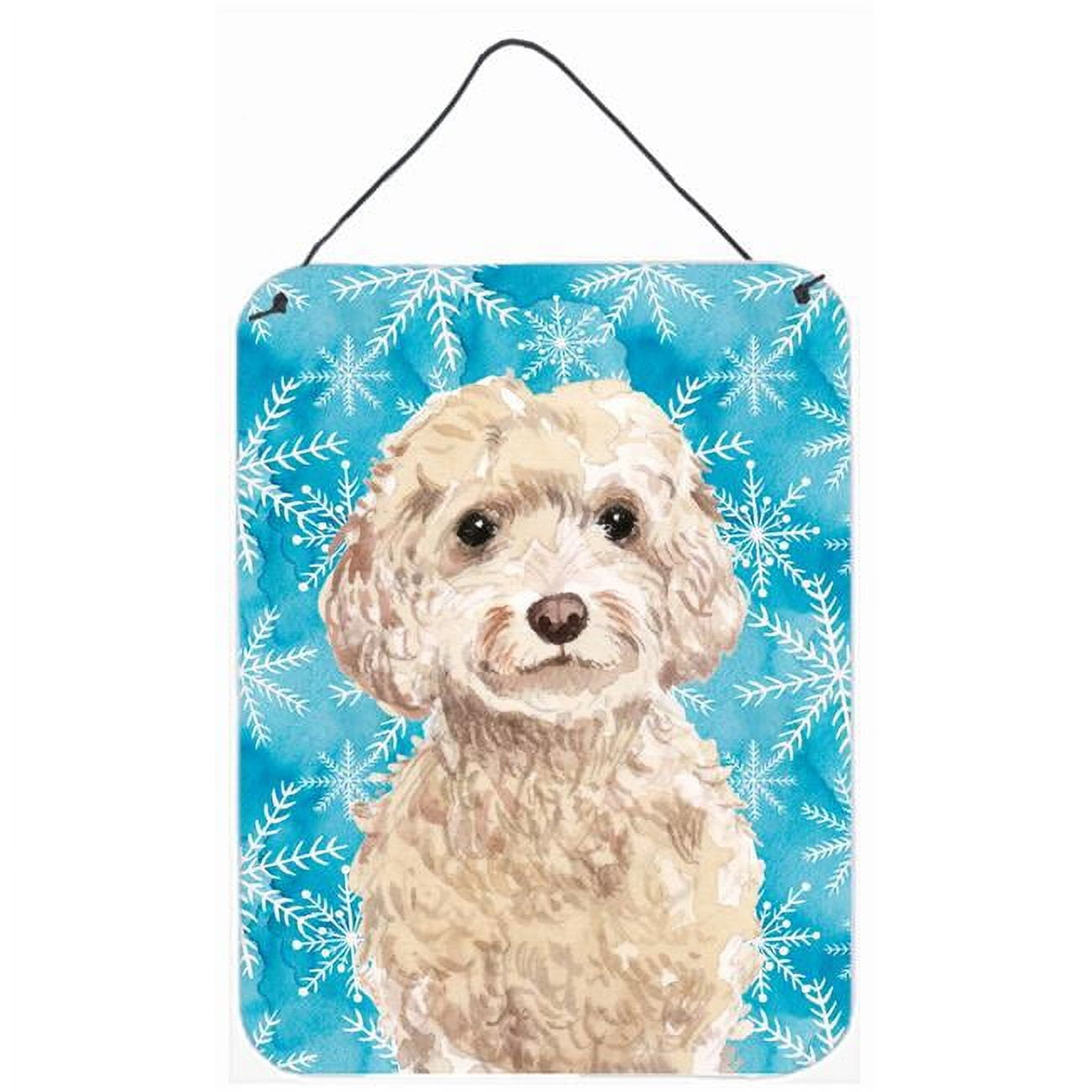 Champagne Cockapoo Winter Wall or Door Hanging Prints - Walmart.com
