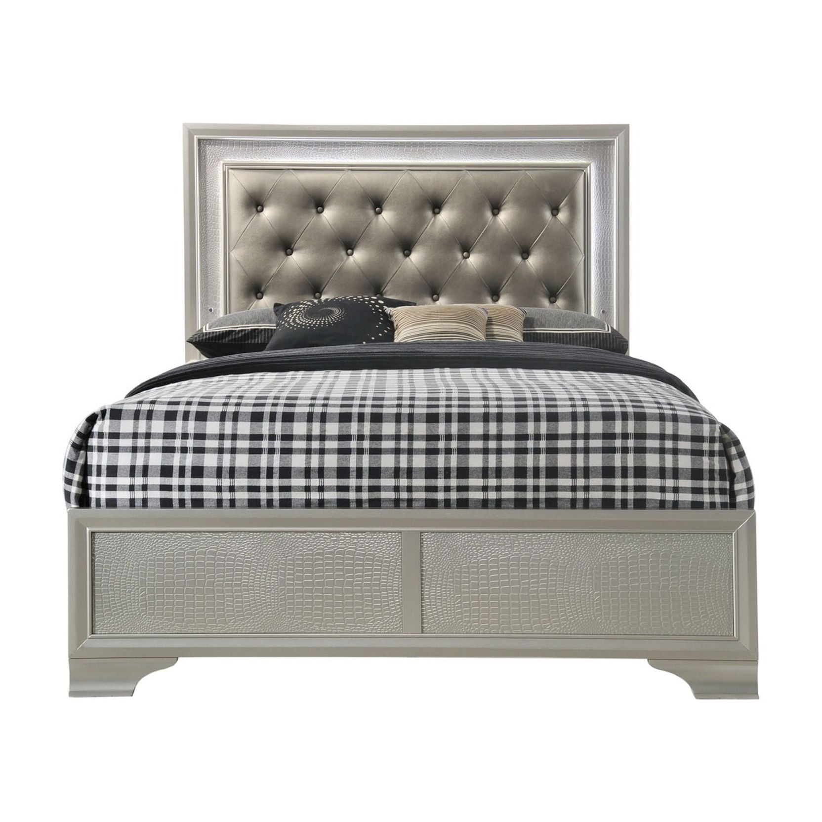 Champagne Color | Crocodile Texture Design | Queen Bedroom - Walmart.com